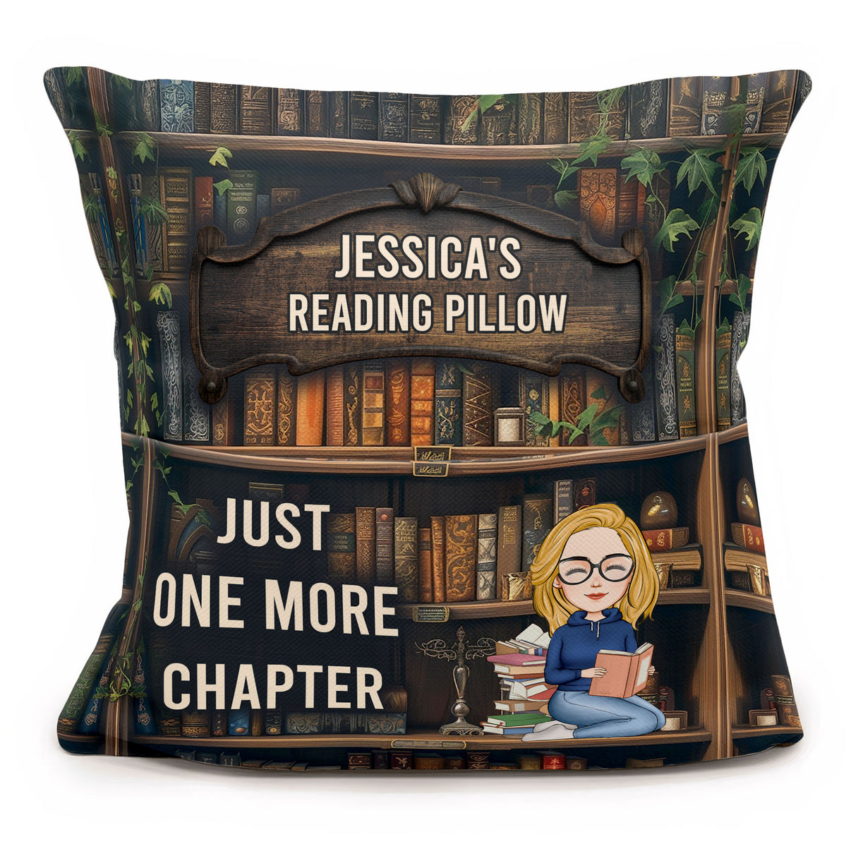 Just One More Chapter- Reading Pillow - Personalized Pocket Pillow ...