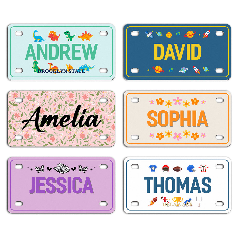 Kid Girl Boy Name Sign - Personalized Mini License Plate – Macorner