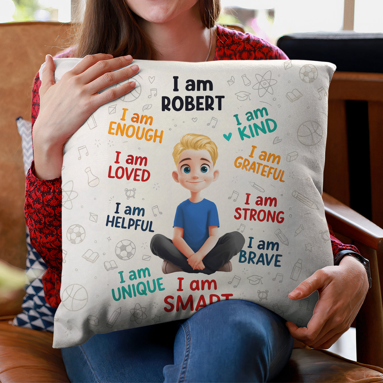 Kid I Am Kind Affirmation - Personalized Pillow (Insert Included ...