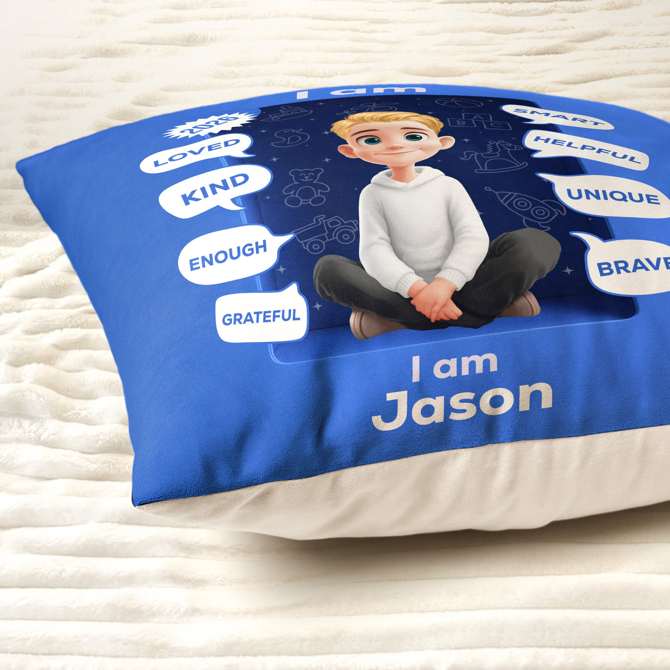 Kid I Am Kind Toy Box - Personalized Pillow (Insert Included) – Macorner