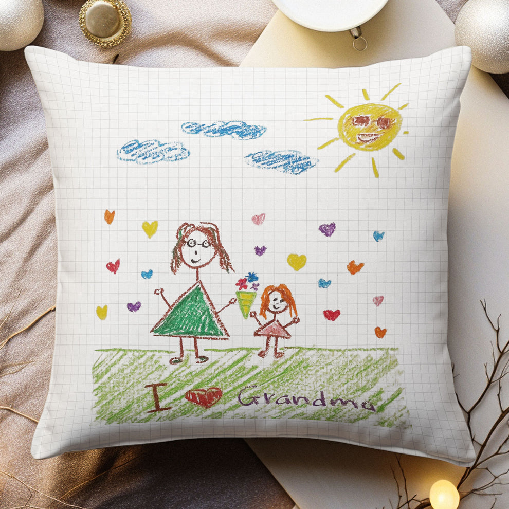 Kid's Artwork - Personalized Photo Pillow (Insert Included) – Macorner