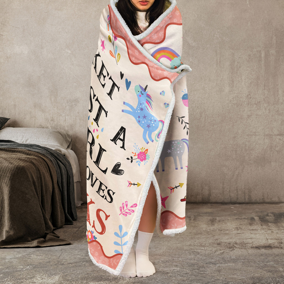 Kid's Reading Blanket - Personalized Photo Wearable Blanket Hoodie ...