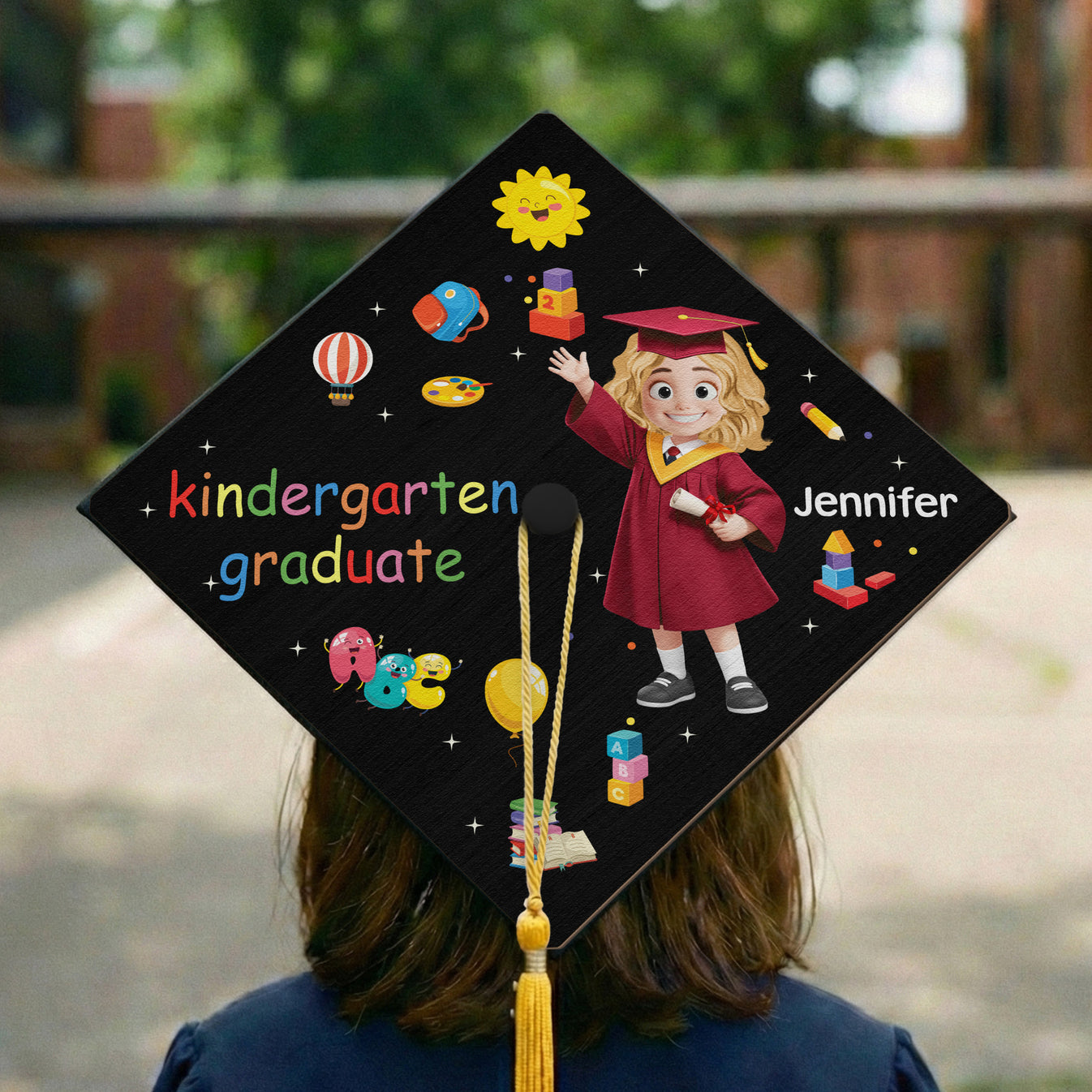 Kindergarten Preschool Graduation - Personalized Graduation Cap Topper ...