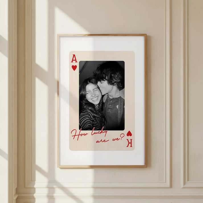 King And Queen Custom Couples Photo How Luck We Are - Personalized Pho ...