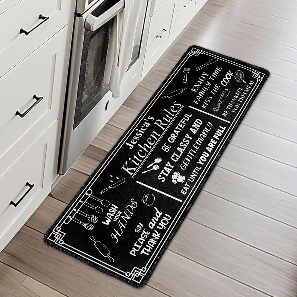 Kitchen Rules - Personalized Runner Rug – Macorner