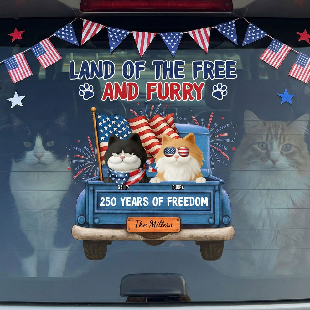 Land Of The Free And Furry - Personalized Decal – Macorner