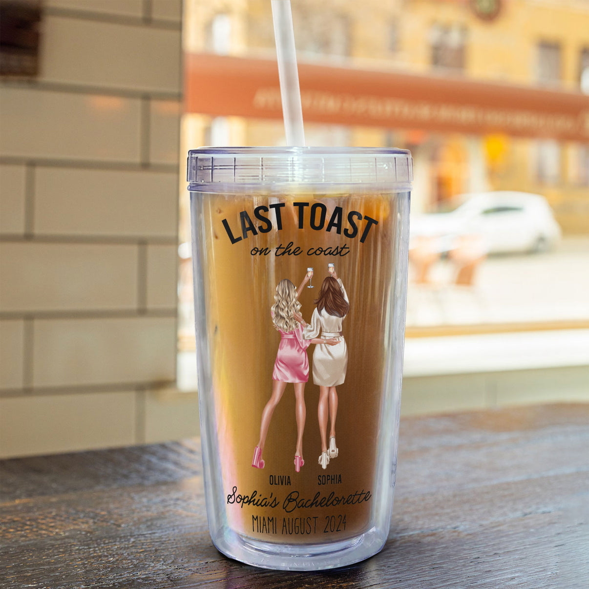 Last Toast On The Coast Bachelorette Party - Personalized Acrylic Tumb ...