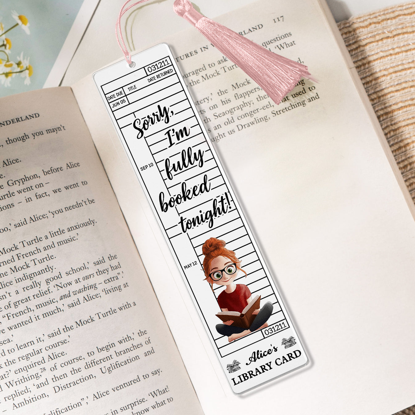 Library Card Bookmark For Book Lovers, Book Club Besties, Librarians ...