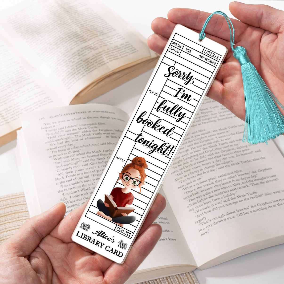 Library Card Bookmark For Book Lovers, Book Club Besties, Librarians ...