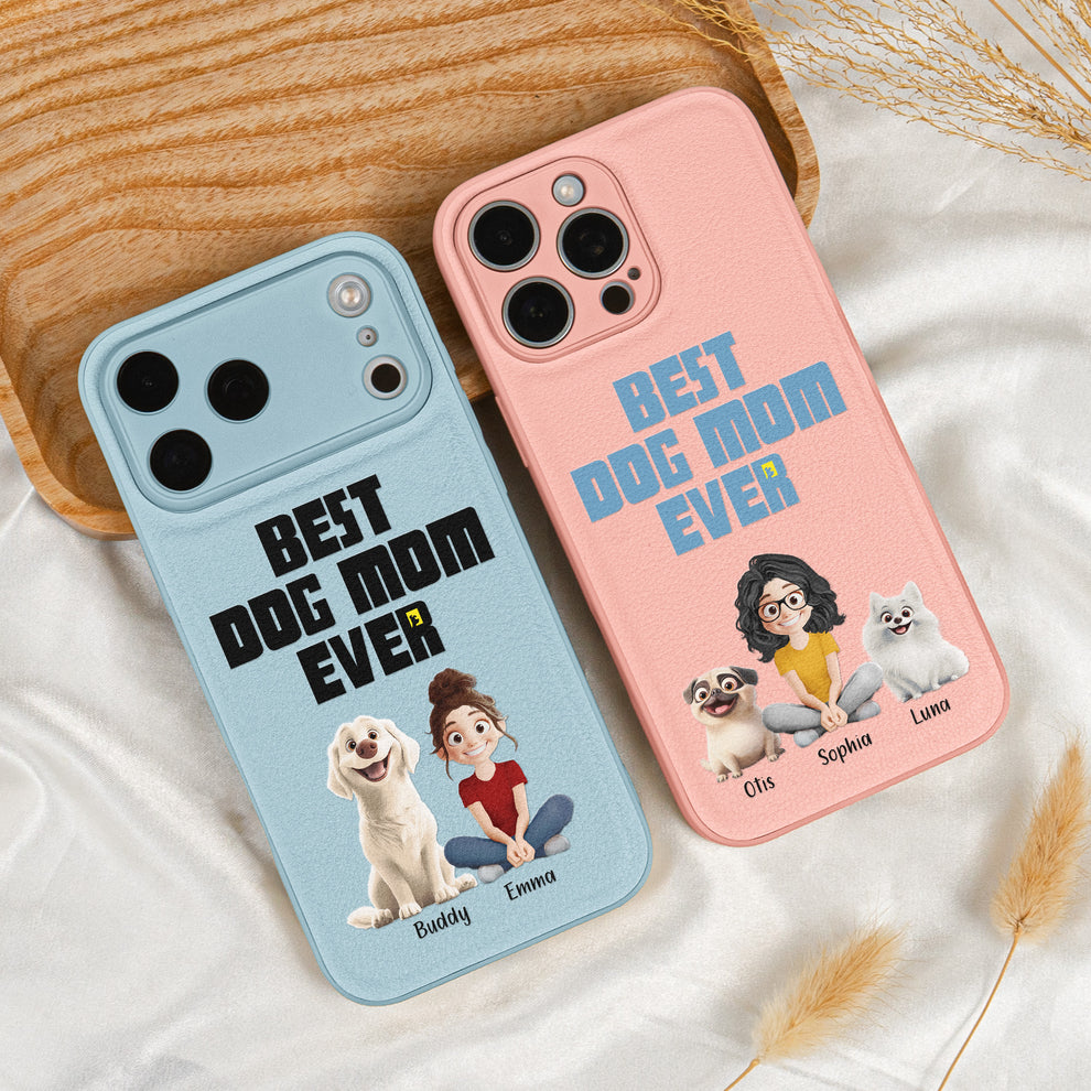 Life Is Better With Dogs - Personalized Leather Phone Case – Macorner