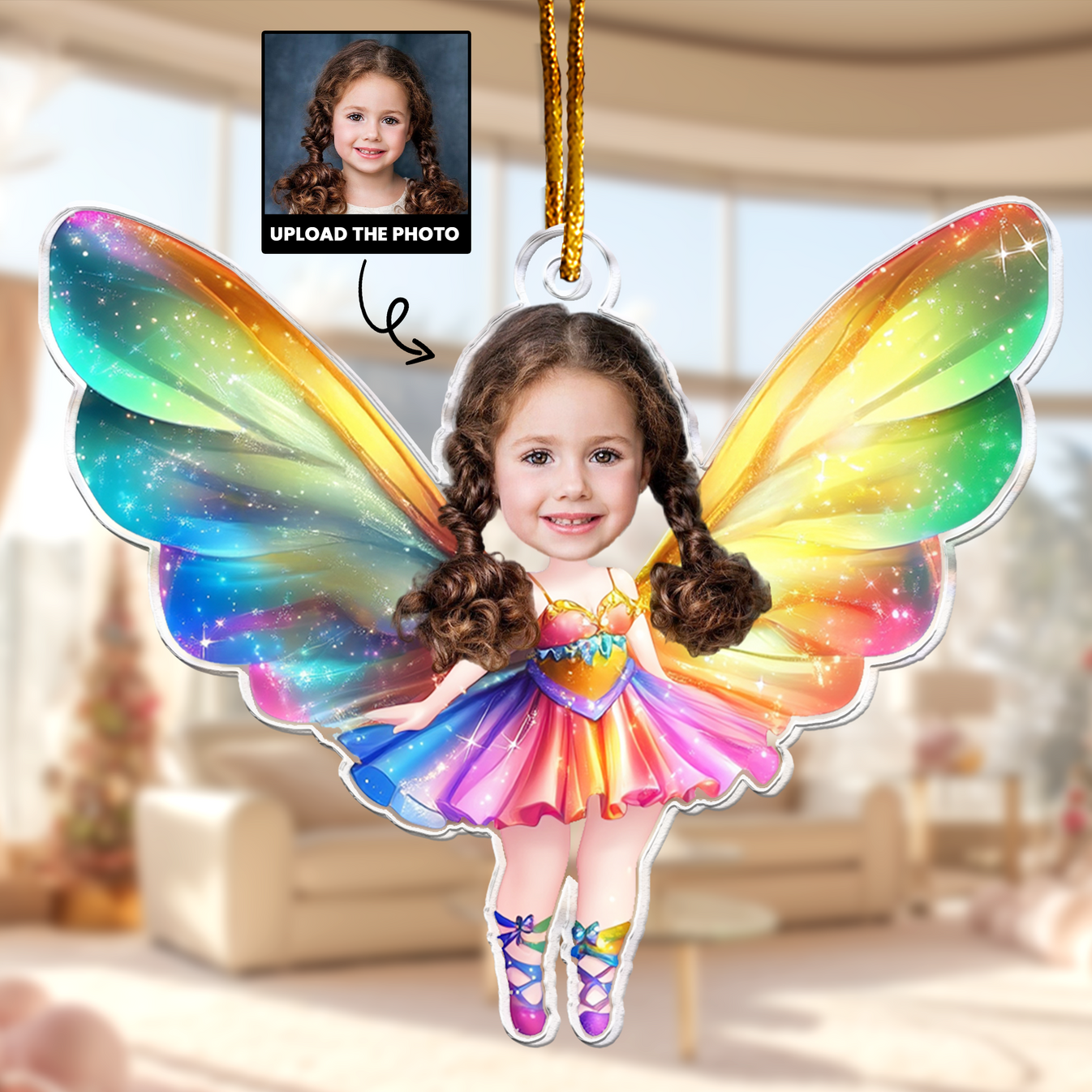 Little Fairy Princess - Custom Face Ornament Gifts For Daughter, Girl ...