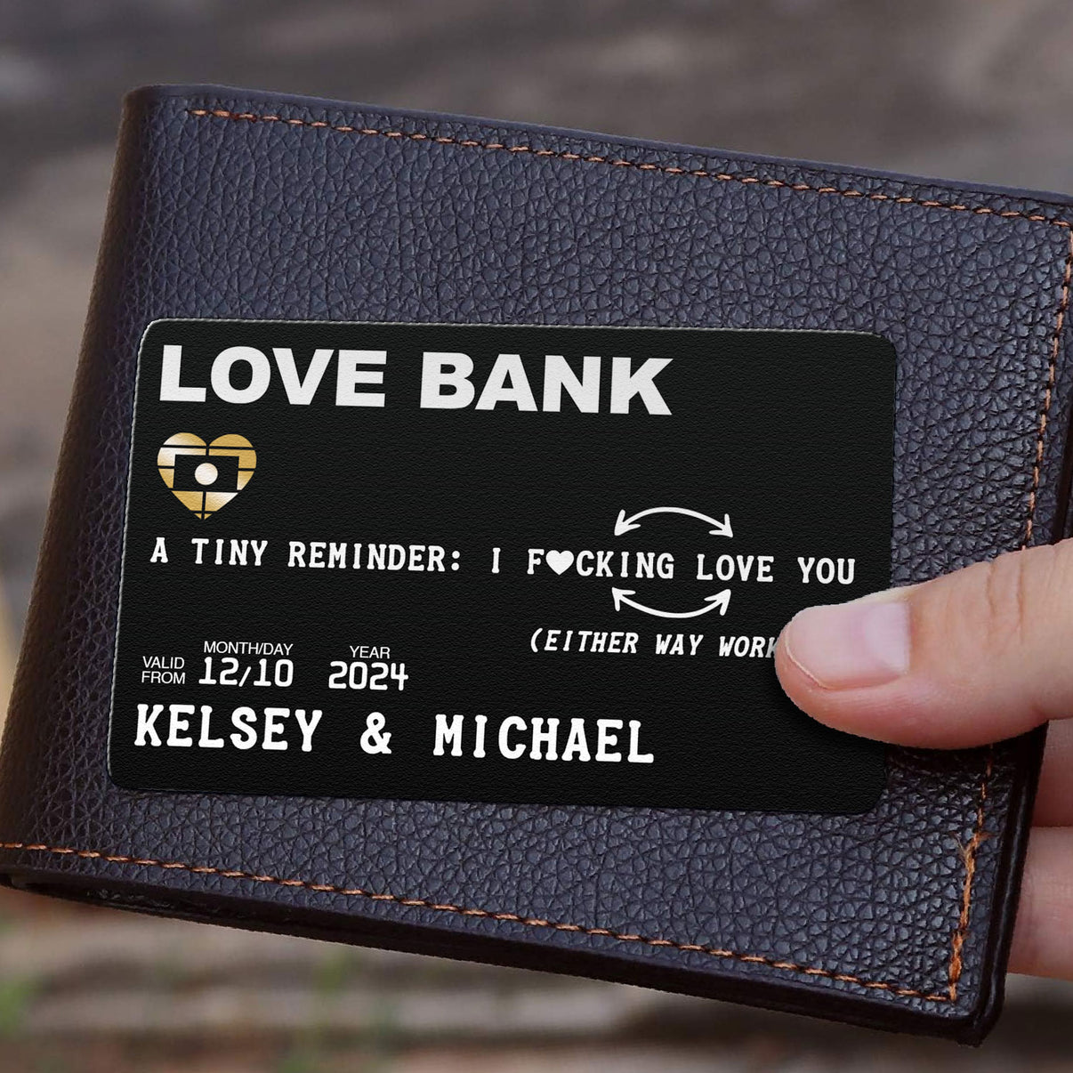 Love Bank - Personalized Aluminum Wallet Card – Macorner