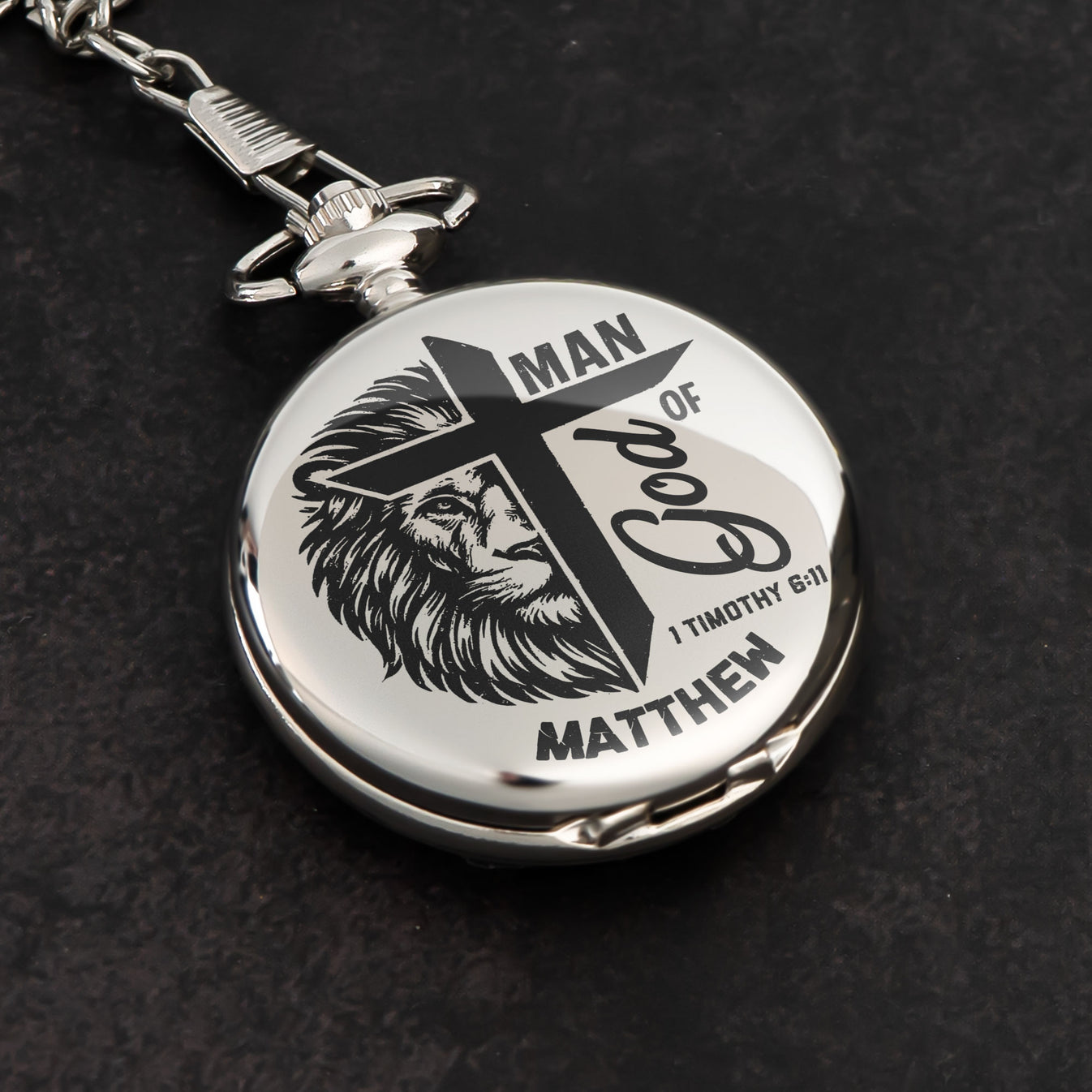 Man Of God Christian Bible Verse - Personalized Pocket Watch – Macorner