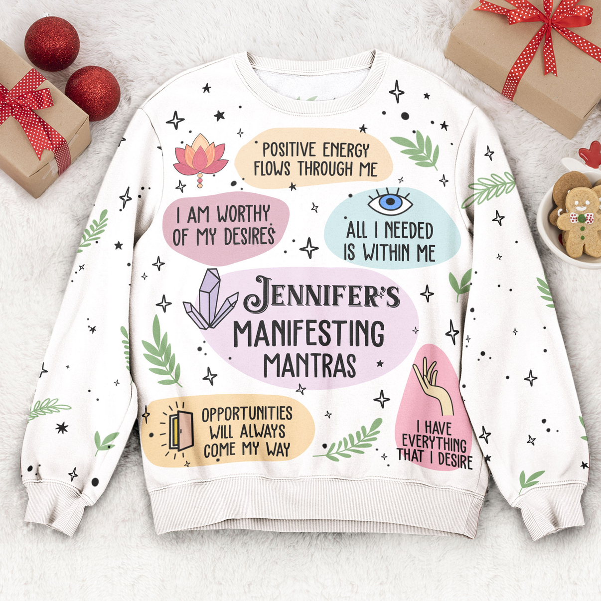 Manifesting Mantras Manifest Gift Affirmations Gift - Personalized 3D ...