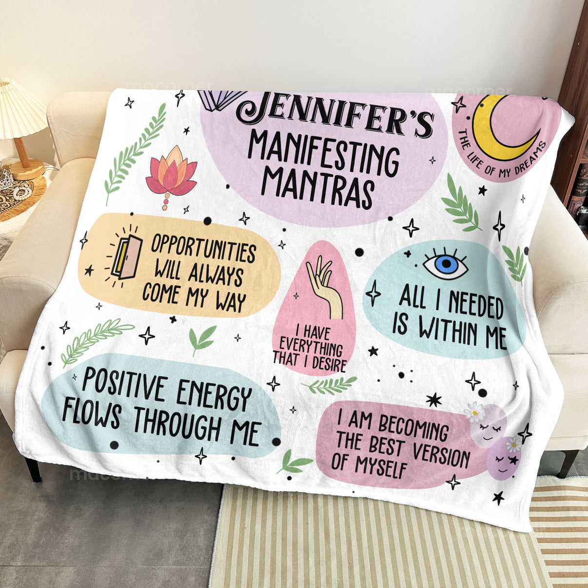 Manifesting Mantras Manifest Gift Affirmations Gift - Personalized Bla ...