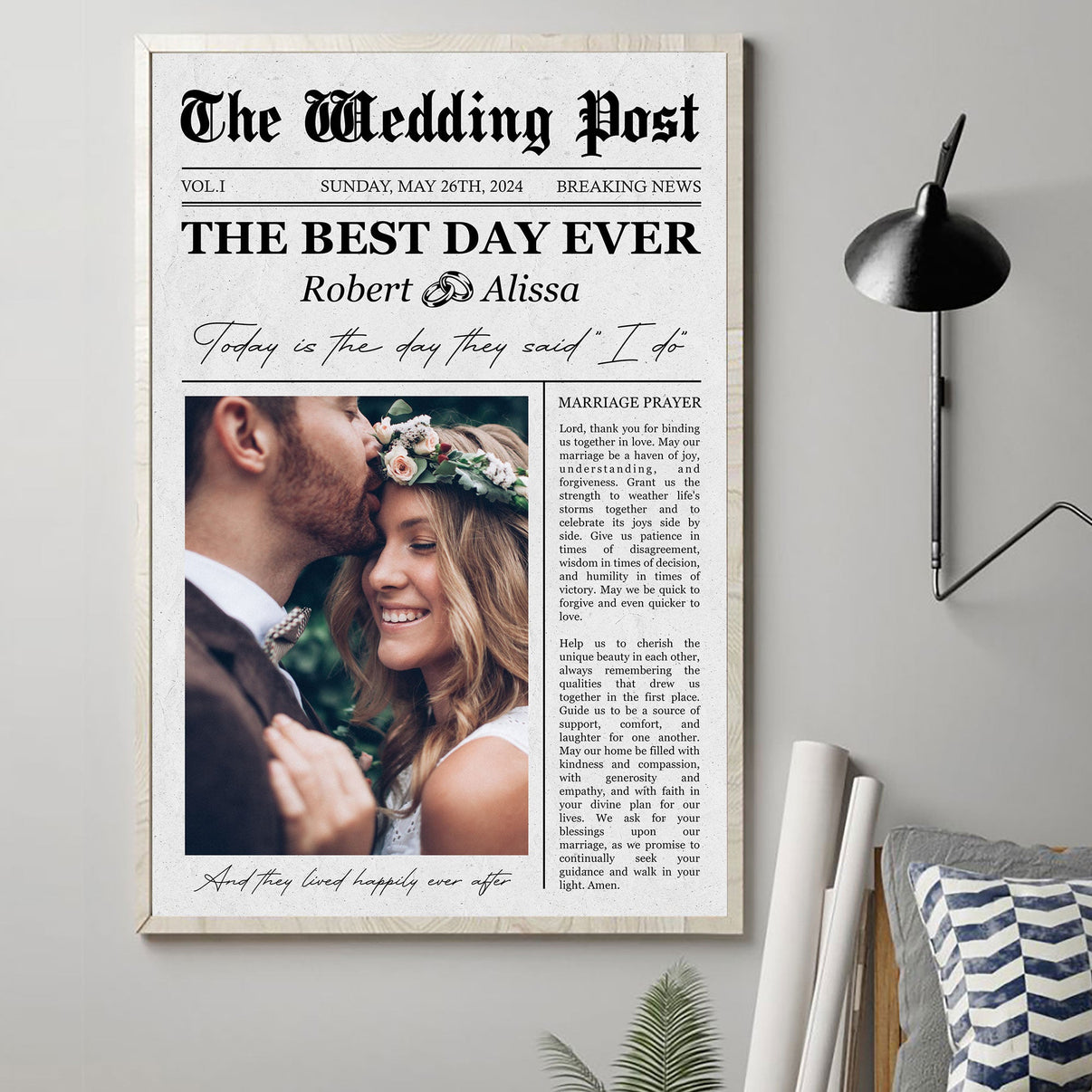 Marriage Prayer Lord Thank You For Binding Us Together - Personalized ...