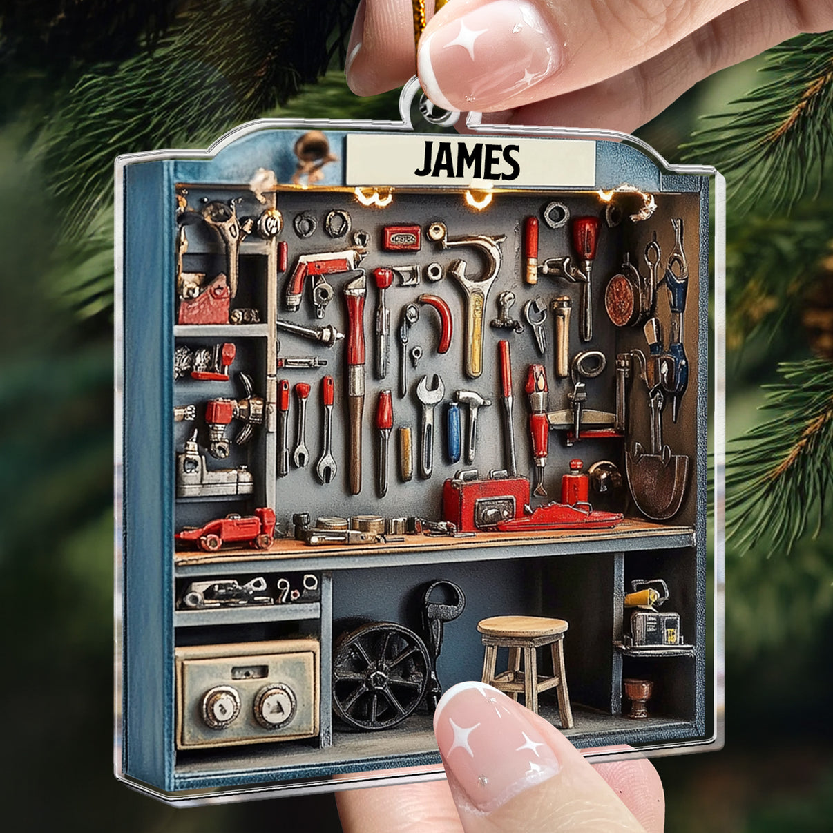 Mechanic Tool Box Ornament - Tools Garage Ornament - Personalized ...