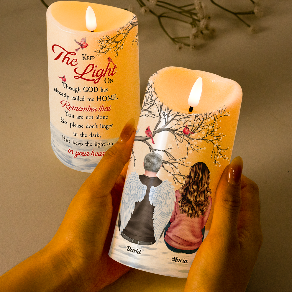 Memorial Led Candle Keep The Light On - Personalized Led Candle – Macorner
