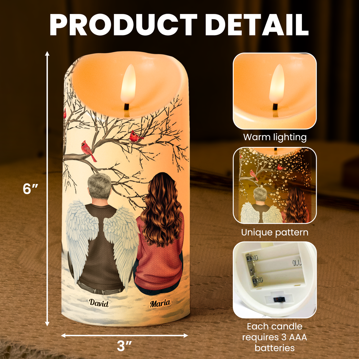 Memorial Led Candle Keep The Light On - Personalized Led Candle – Macorner