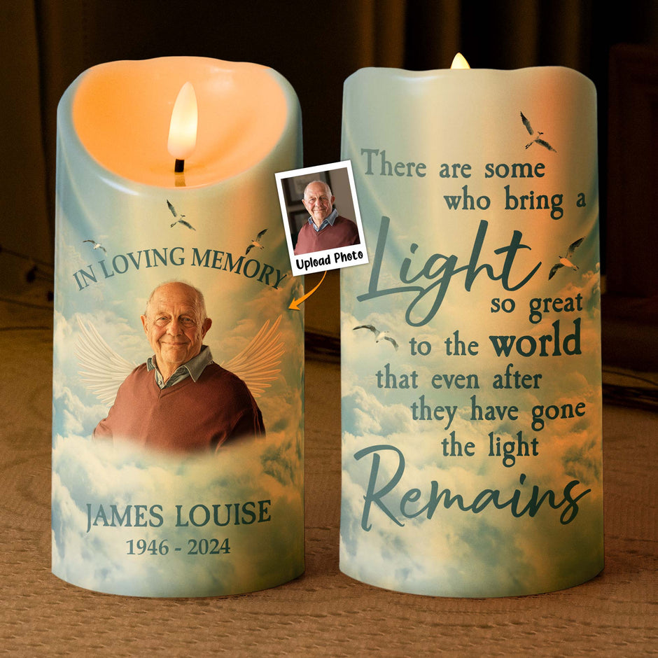 Memorial Led Candle Light Remains Forever - Personalized Photo LED ...