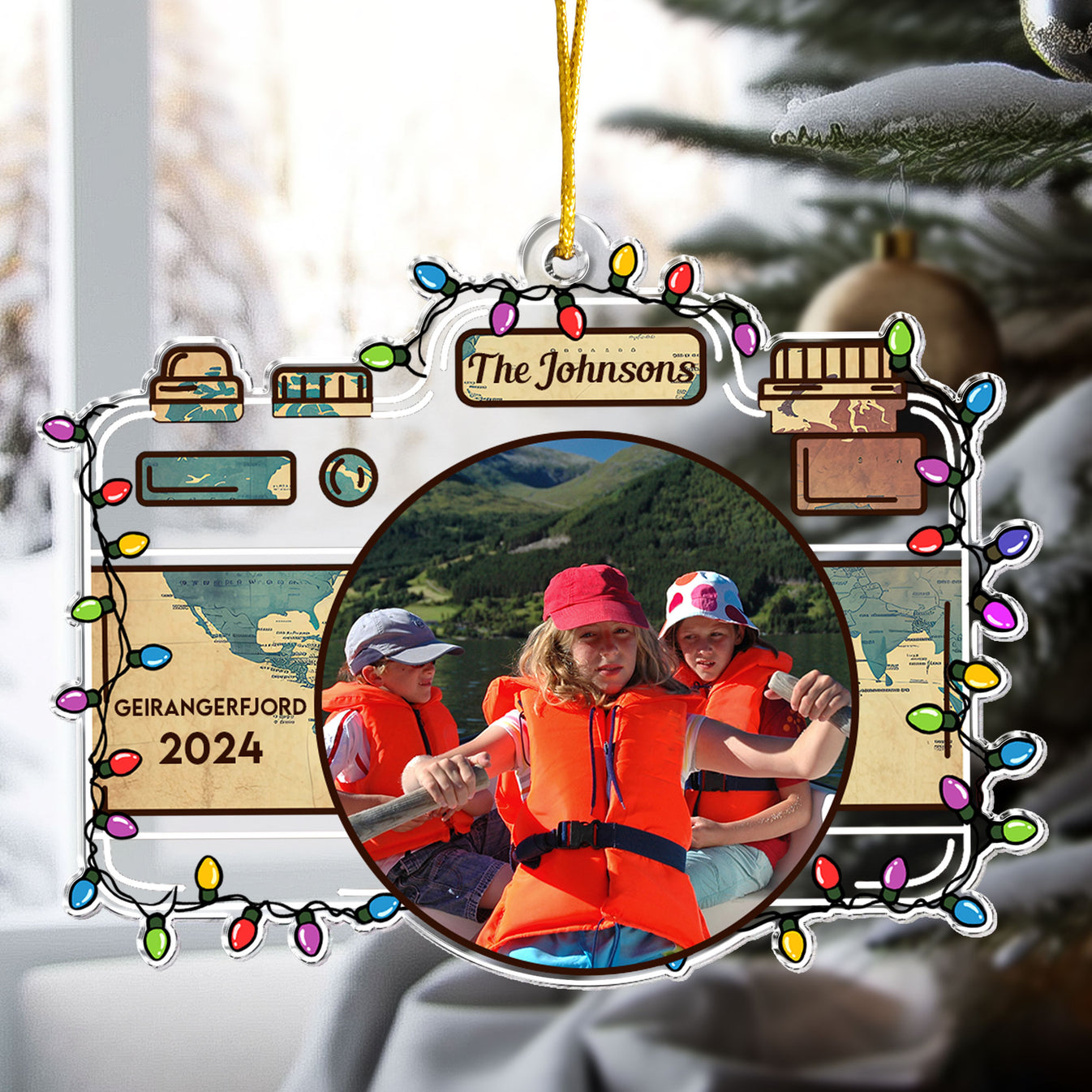 Memories Photo Camera Shaped - Personalized Acrylic Photo Ornament ...