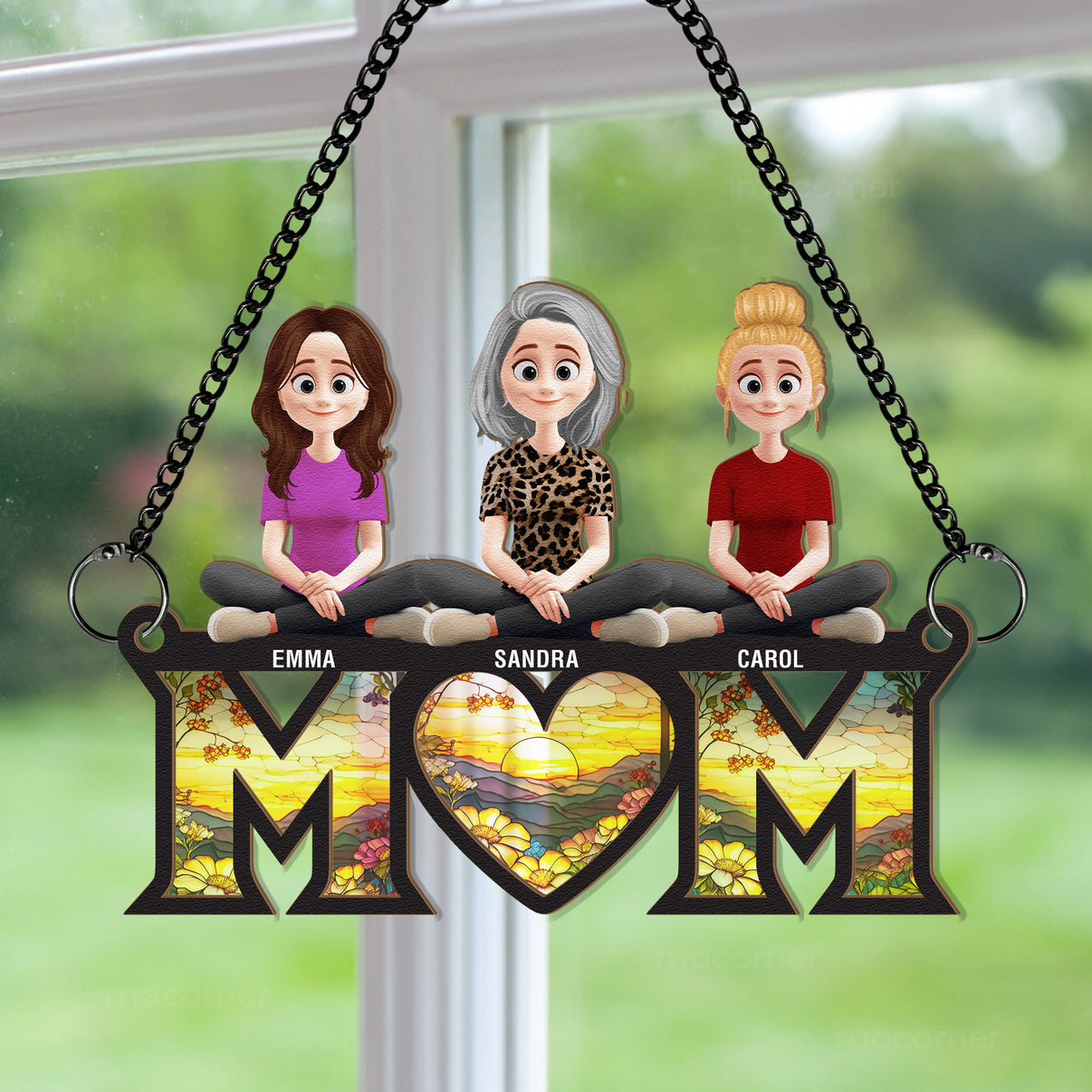Mom Gift - Personalized Window Hanging Suncatcher Ornament - Gift For ...