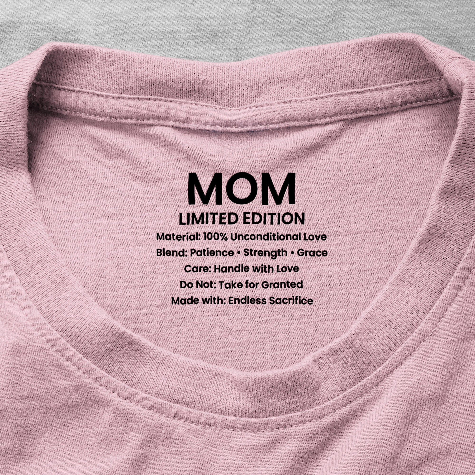 Mom Care Label - Hidden Message Shirt Mother's Day Gifts - Personalized ...