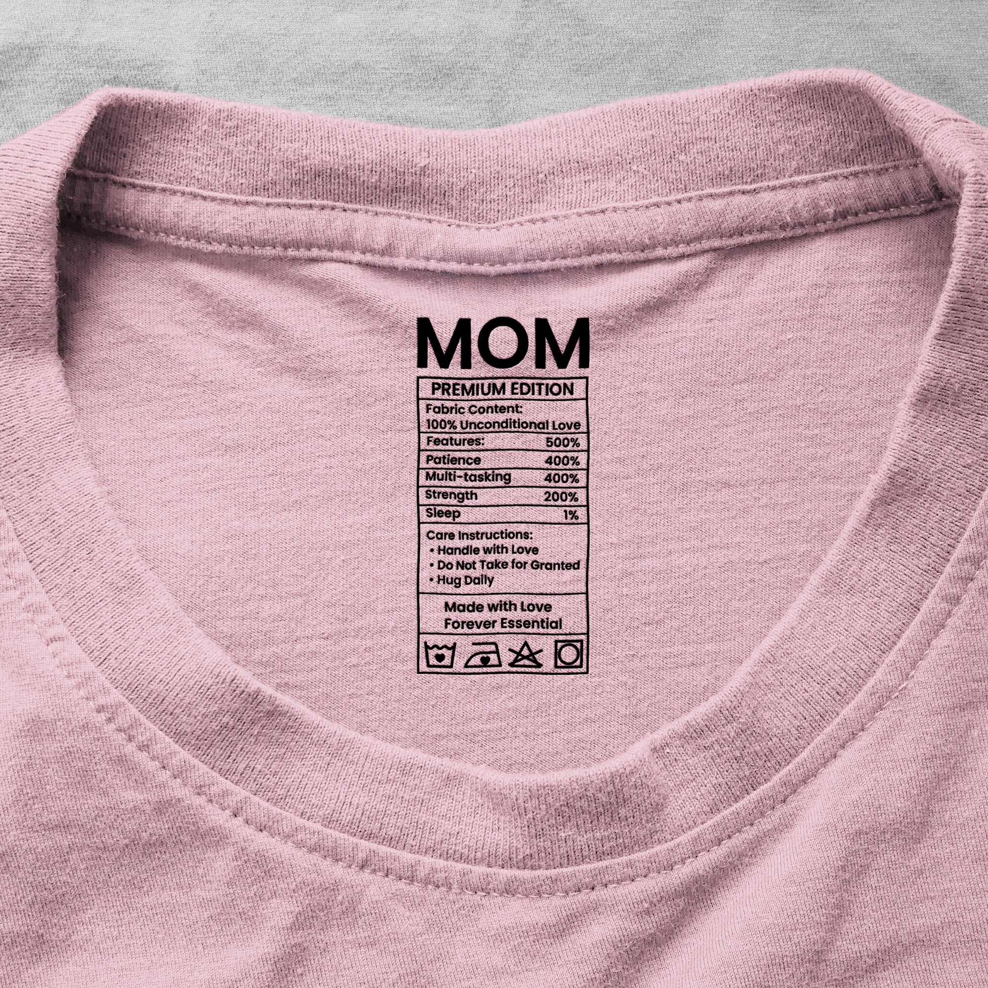 Mom Mum Mama Label With Kids' Names - Hidden Message Shirt Mother's Day ...
