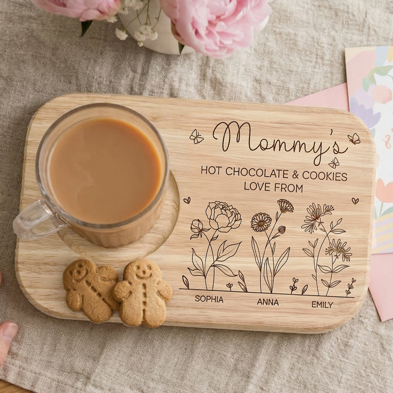Mommy's Coffee & Cakes - Tea, Coffee Board For Mom, Grandma - Custom ...