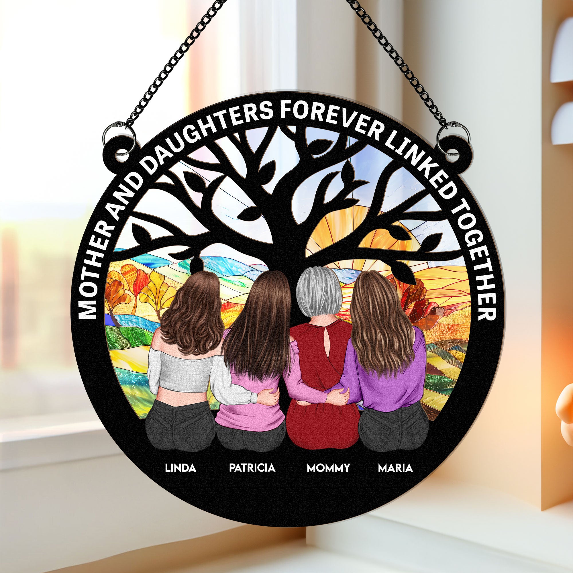 Mother & Daughter - New Version - Personalized Window Hanging ...