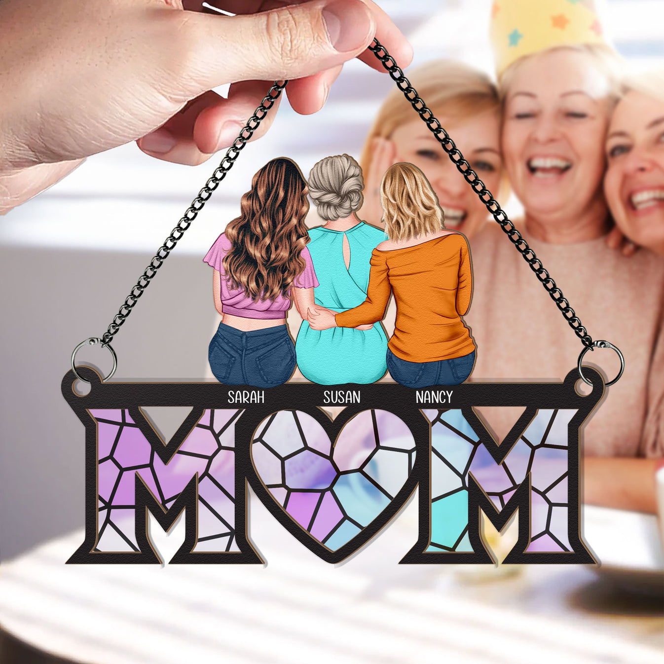 Mother's Day Gift For Mom - Personalized Window Hanging Suncatcher ...