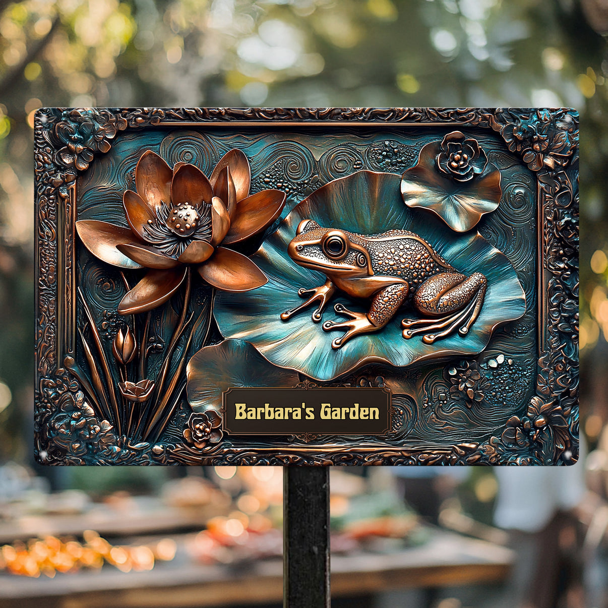 My Beautiful Garden Stunning Lily Pond - Personalized Metal Sign – Macorner