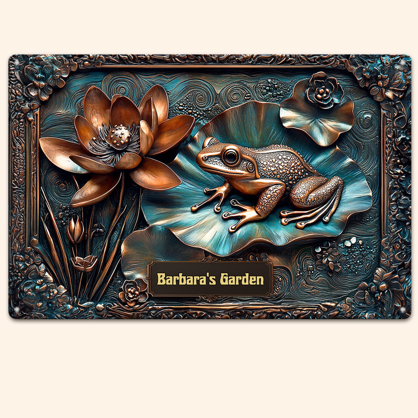 My Beautiful Garden Stunning Lily Pond - Personalized Metal Sign – Macorner