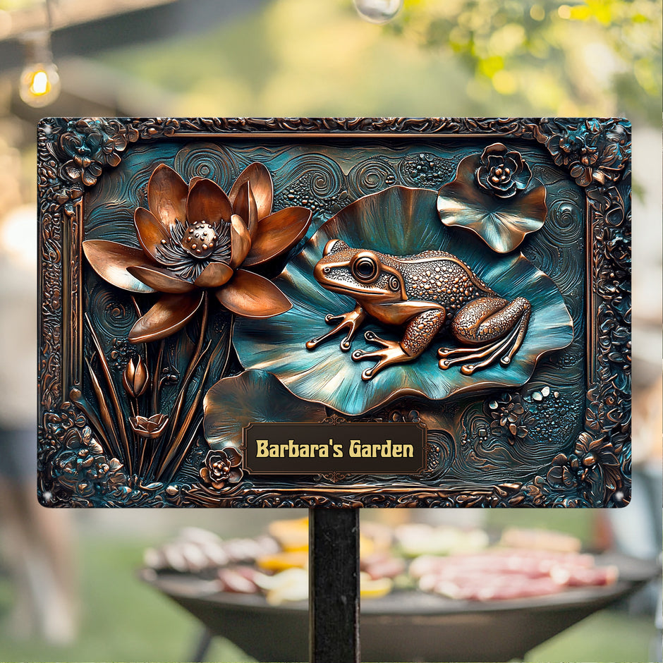 My Beautiful Garden Stunning Lily Pond - Personalized Metal Sign – Macorner
