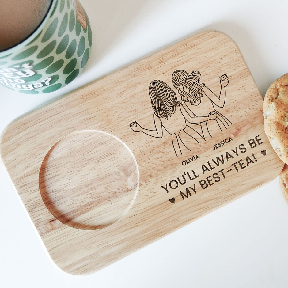 My Best-Tea - Custom Engraved Wooden Tea & Biscuit Board – Macorner