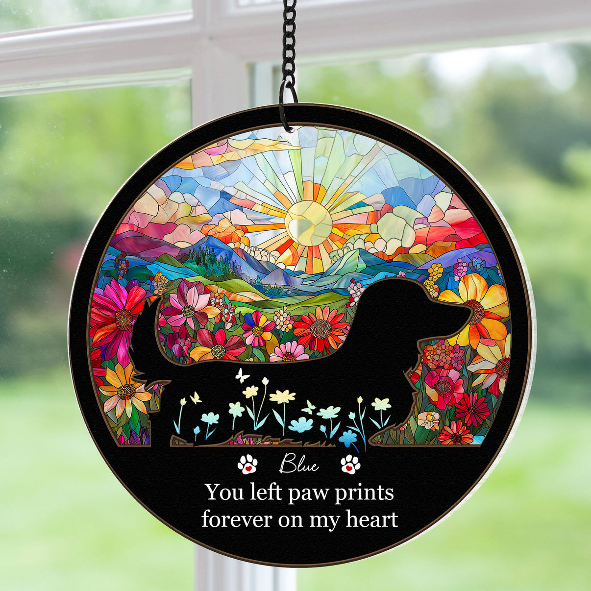 My Favorite Hello & Hardest Goodbye - Personalized Window Hanging ...