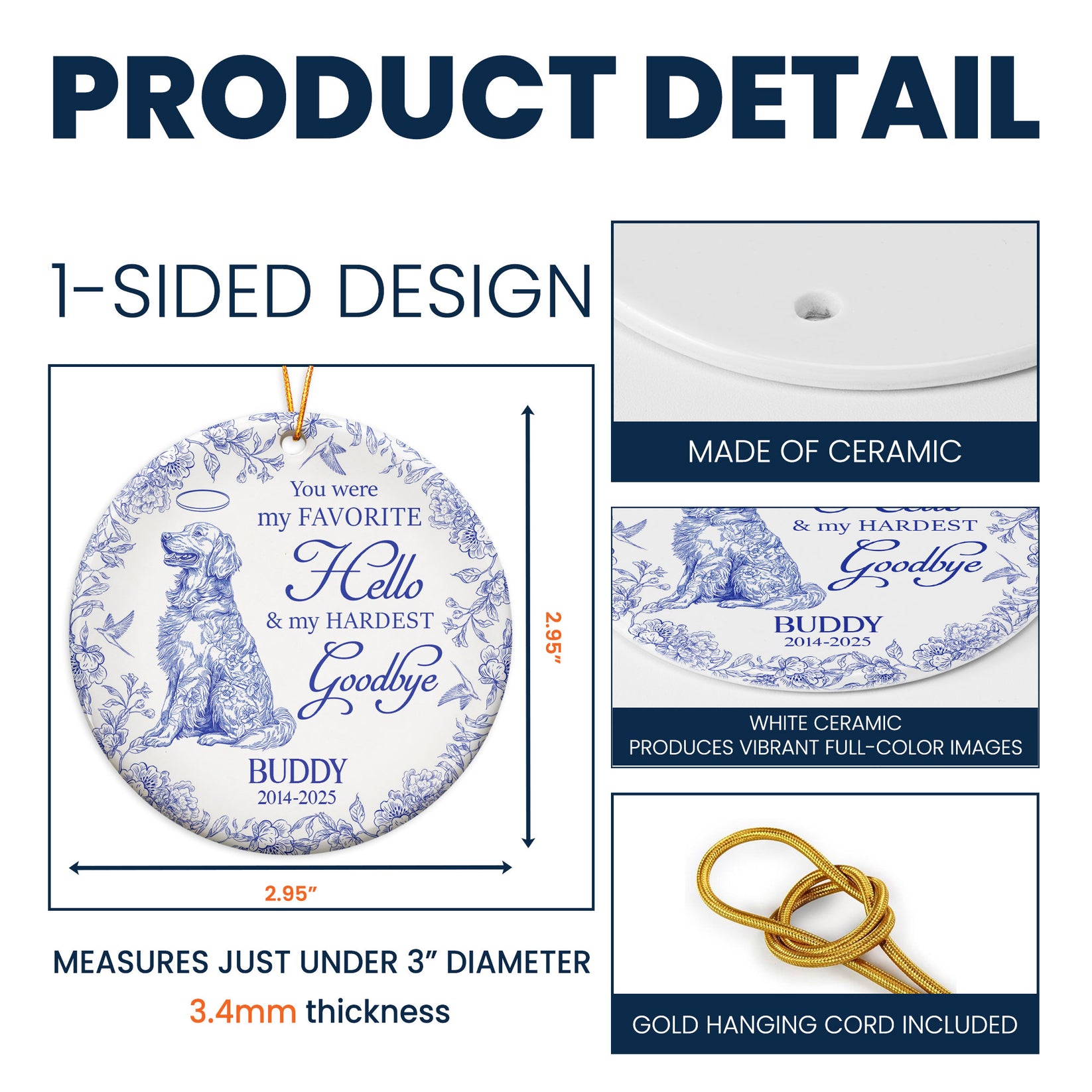 My Favorite Hello & Hardest Goodbye Toile De Jouy - Personalized ...