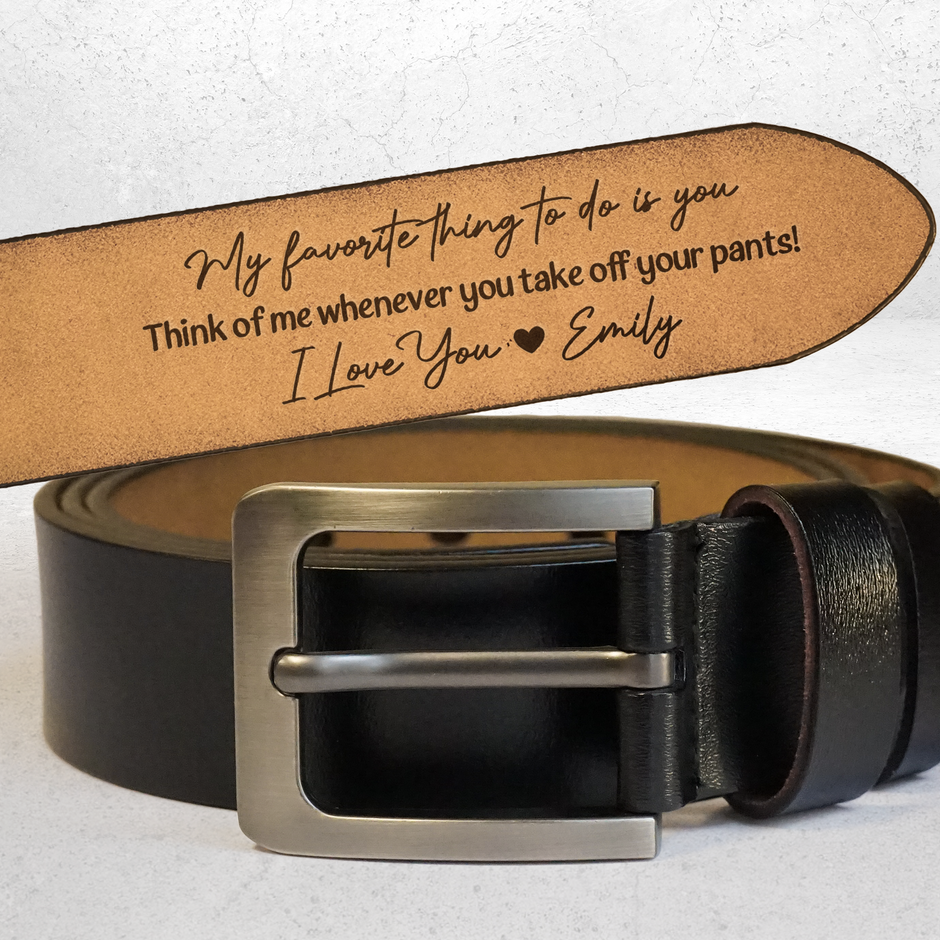 Engraved Leather Belt – Macorner