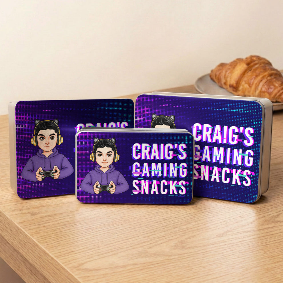 My Gaming Snacks - Personalized Cookie Tin Box – Macorner