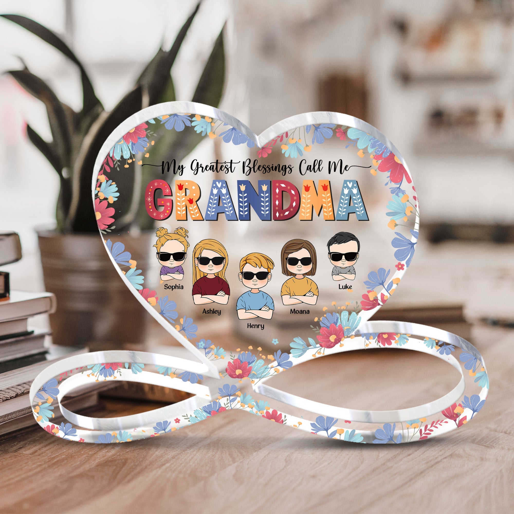 My Greatest Blessings - Personalized Infinity Heart-Shaped Acrylic ...