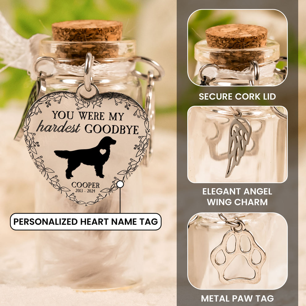 My Hardest Goodbye - Personalized Pet Fur Memorial Jar – Macorner