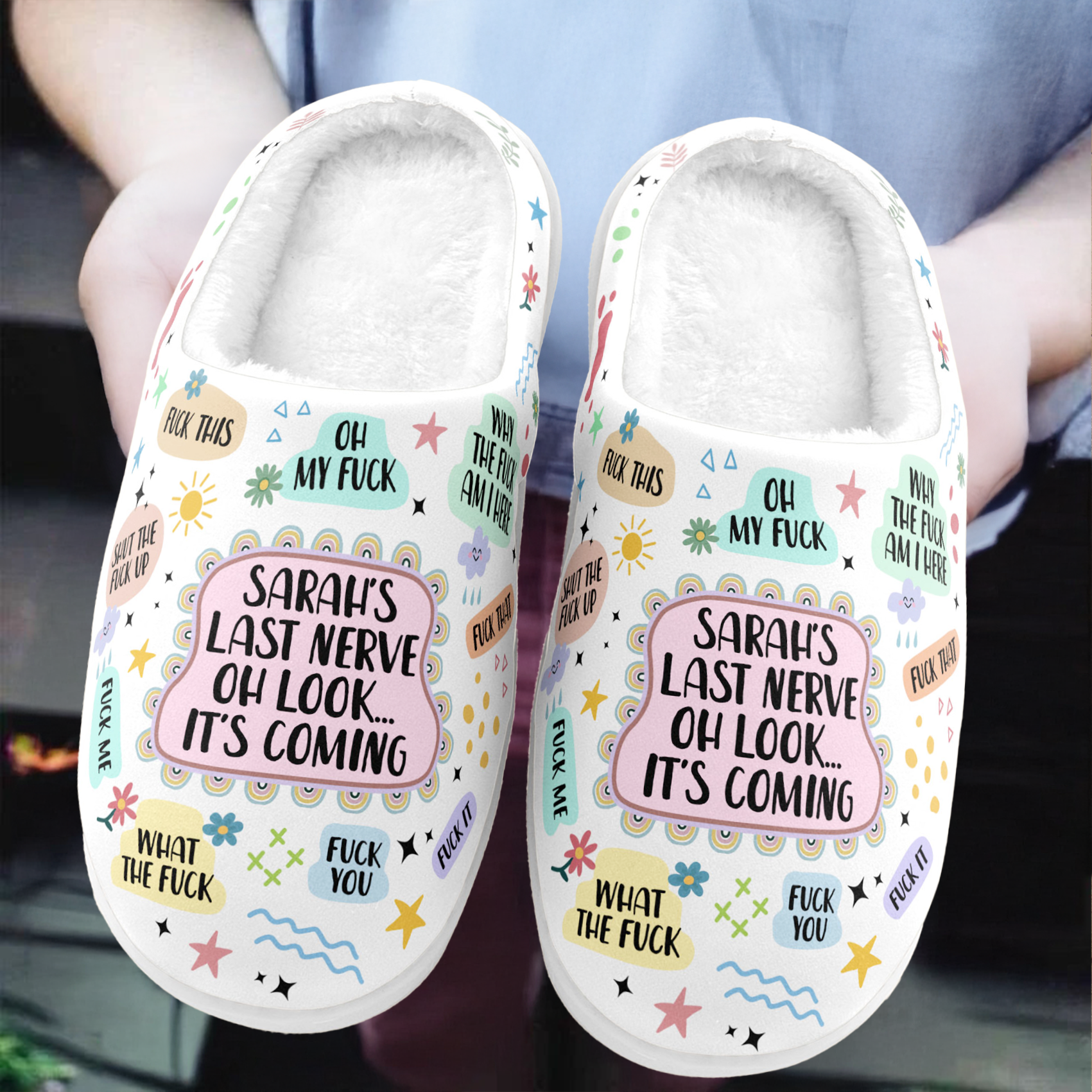 My Last Nerve Oh Look... It's Coming - Personalized Slippers – Macorner