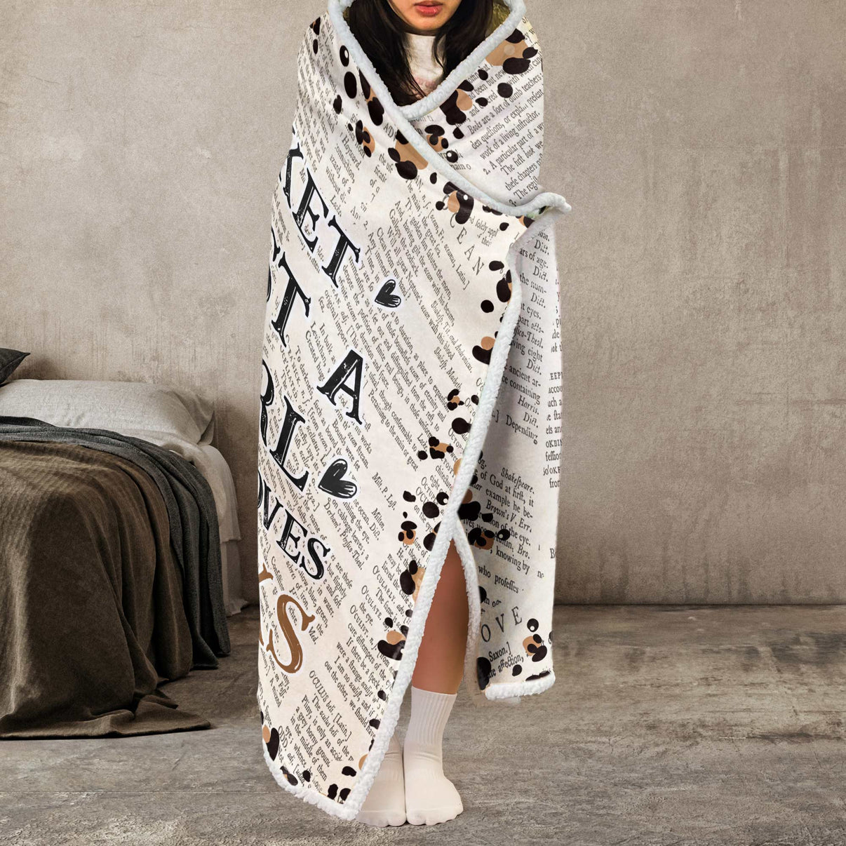 My Reading Blanket Just A Girl Who Loves Books - Personalized Wearable ...