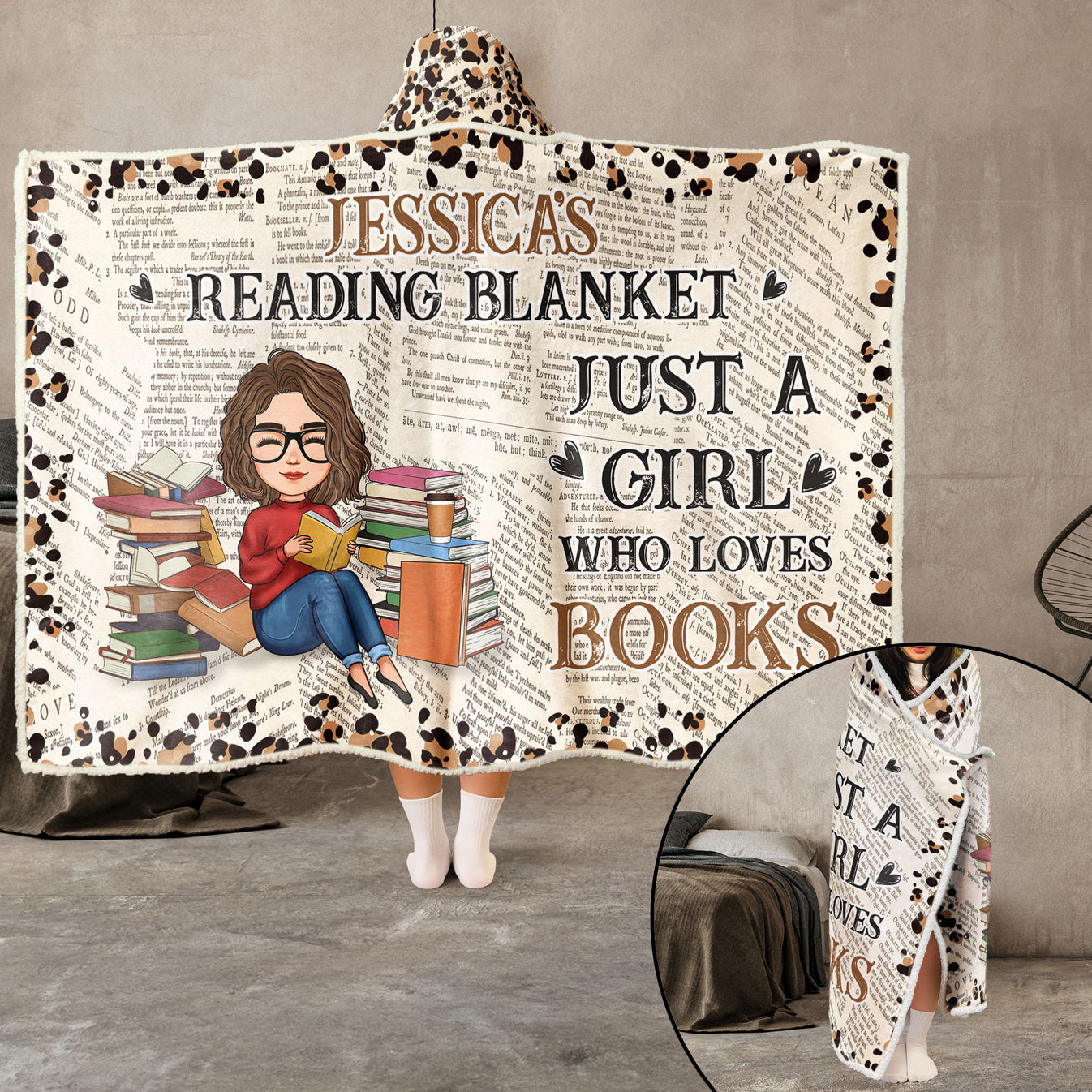 My Reading Blanket - Personalized Wearable Blanket Hoodie – Macorner