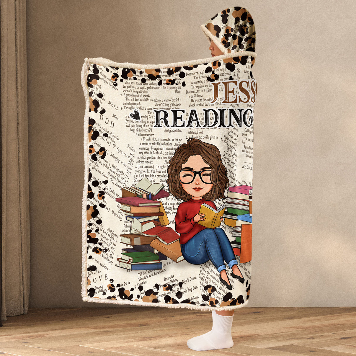 My Reading Blanket - Personalized Wearable Blanket Hoodie – Macorner
