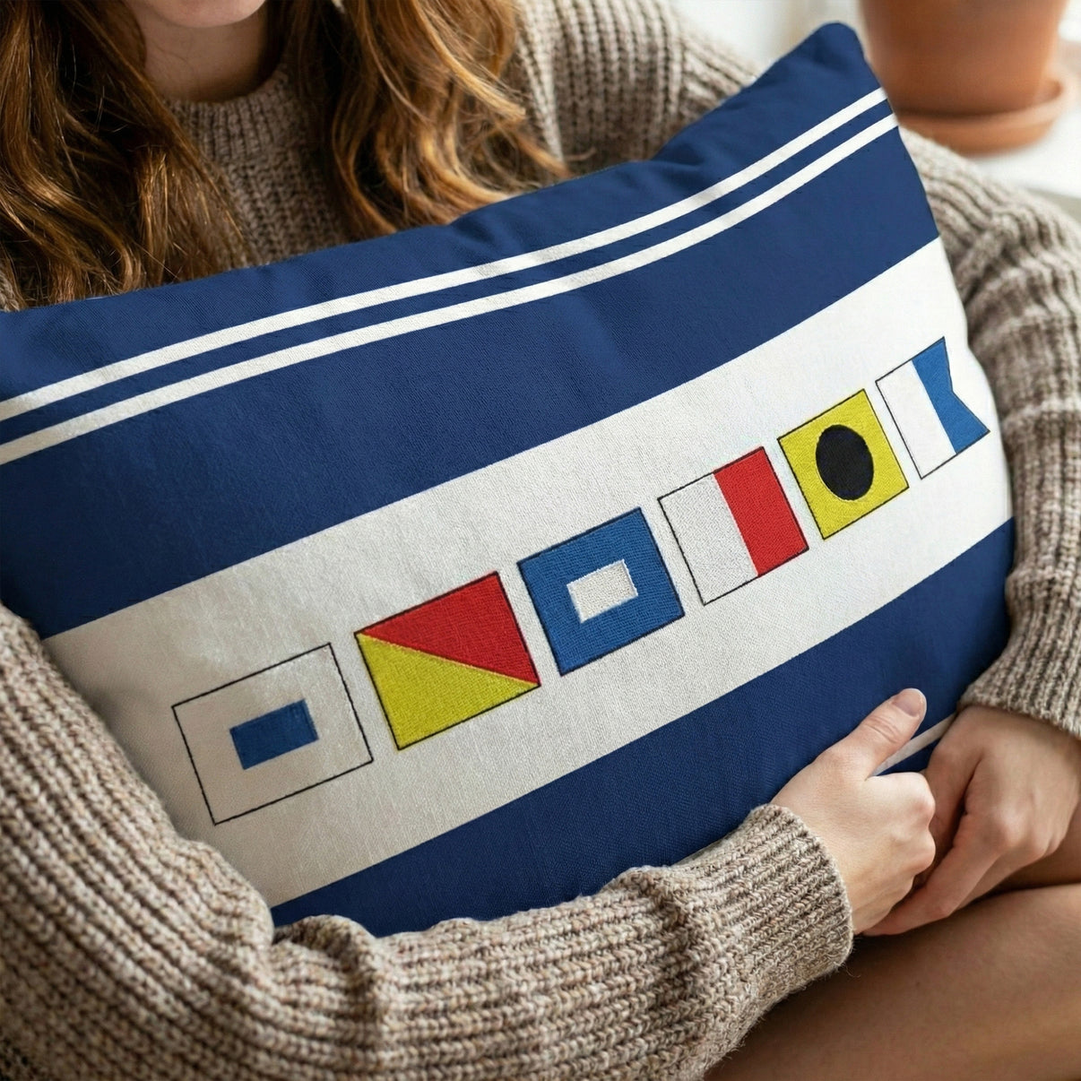 Name In Nautical Flags - Personalized Pillow (Insert Included) – Macorner