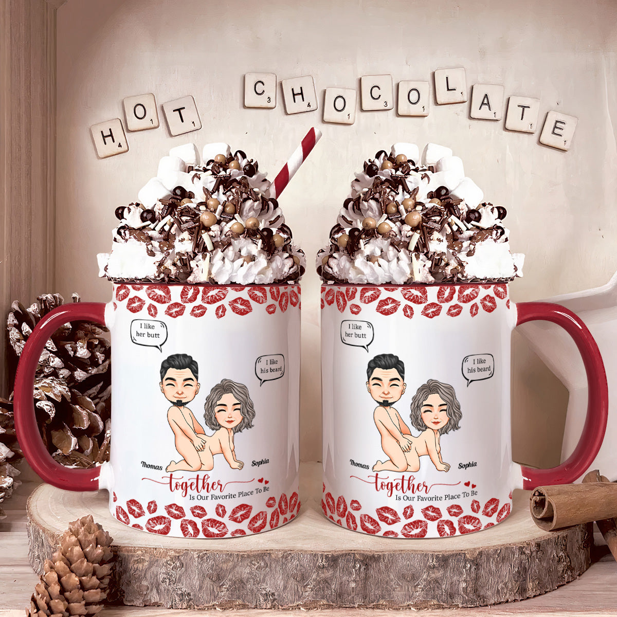 Naughty Couple Together Is Our Favorite Place To Be - Personalized Accent Mug – Macorner
