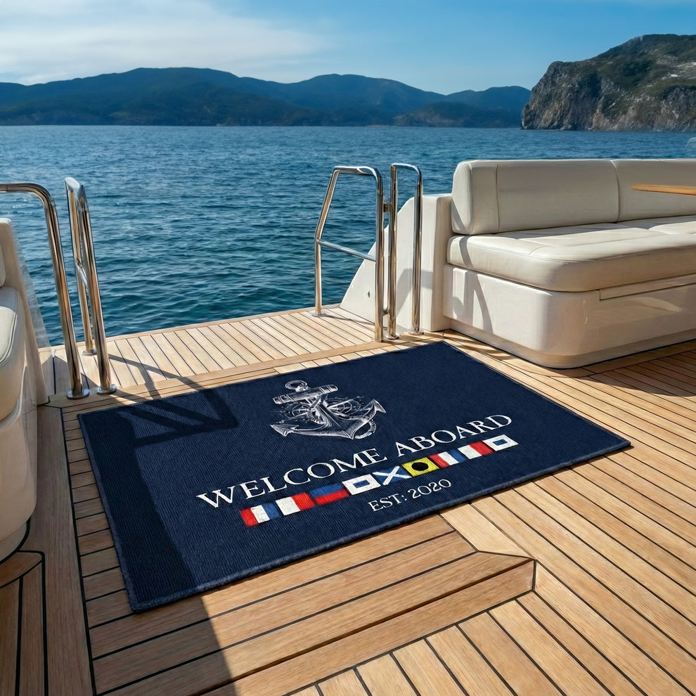 Nautical Flag Welcome - Personalized Doormat – Macorner
