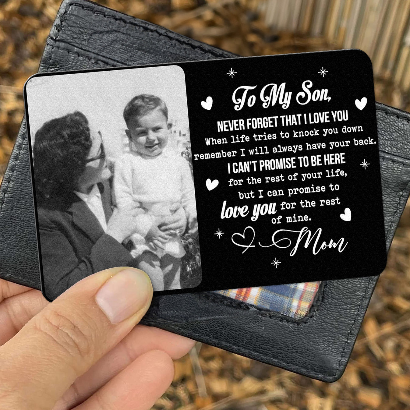 Never Forget That I Love You Custom Photo Gift For Son - Personalized ...