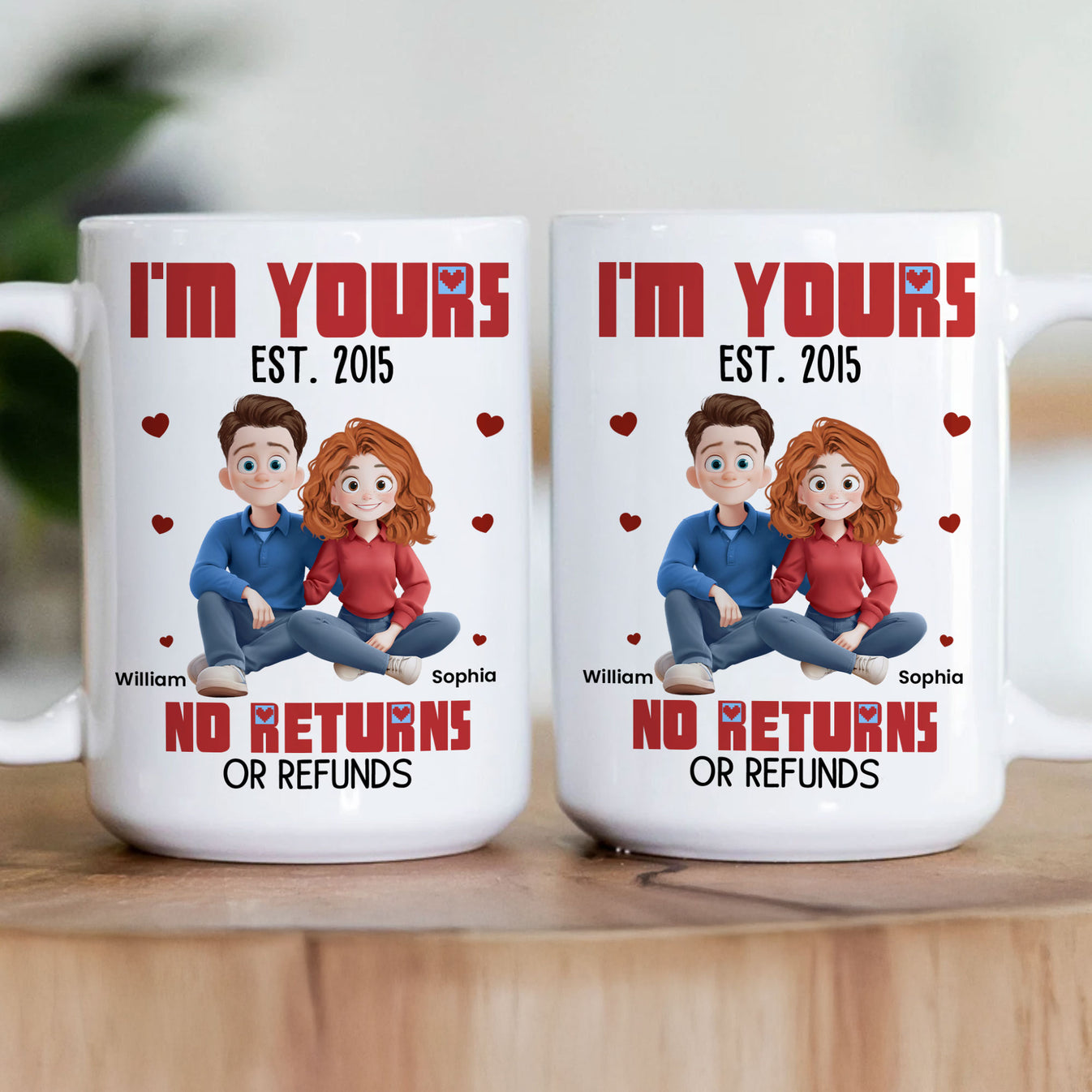 New Version Cartoon Couple I'm Yours No Returns Or Refunds ...